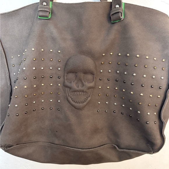gianni notar | Bags | Gianni Notaro Gray Italian Leather Skull Face Bag ...